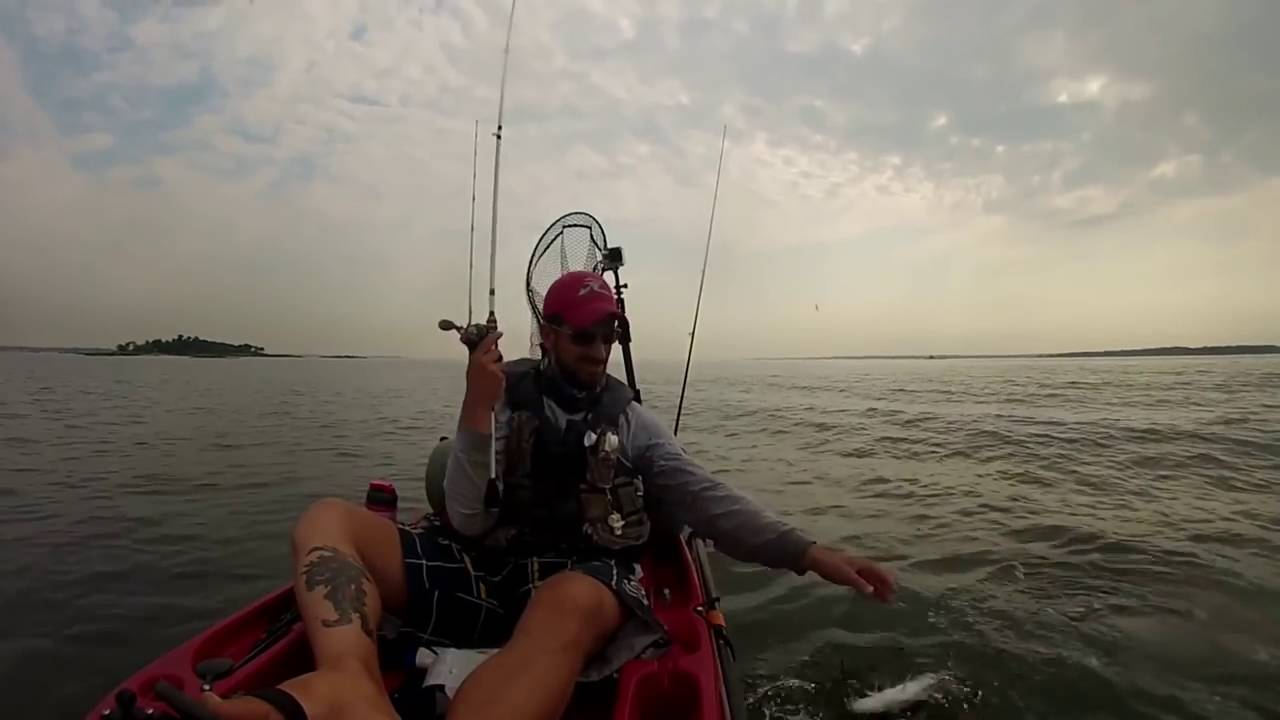 How to Catch Scup (Porgy) on Diamond Jigs Fishing from a Kayak - YouTube