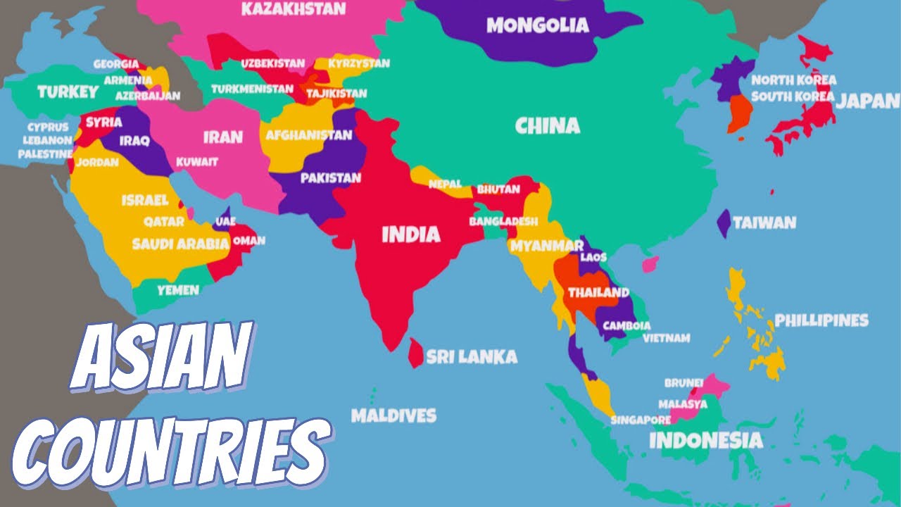 Guess The Asian Countries by flag map | Geography Quiz Challenge - YouTube