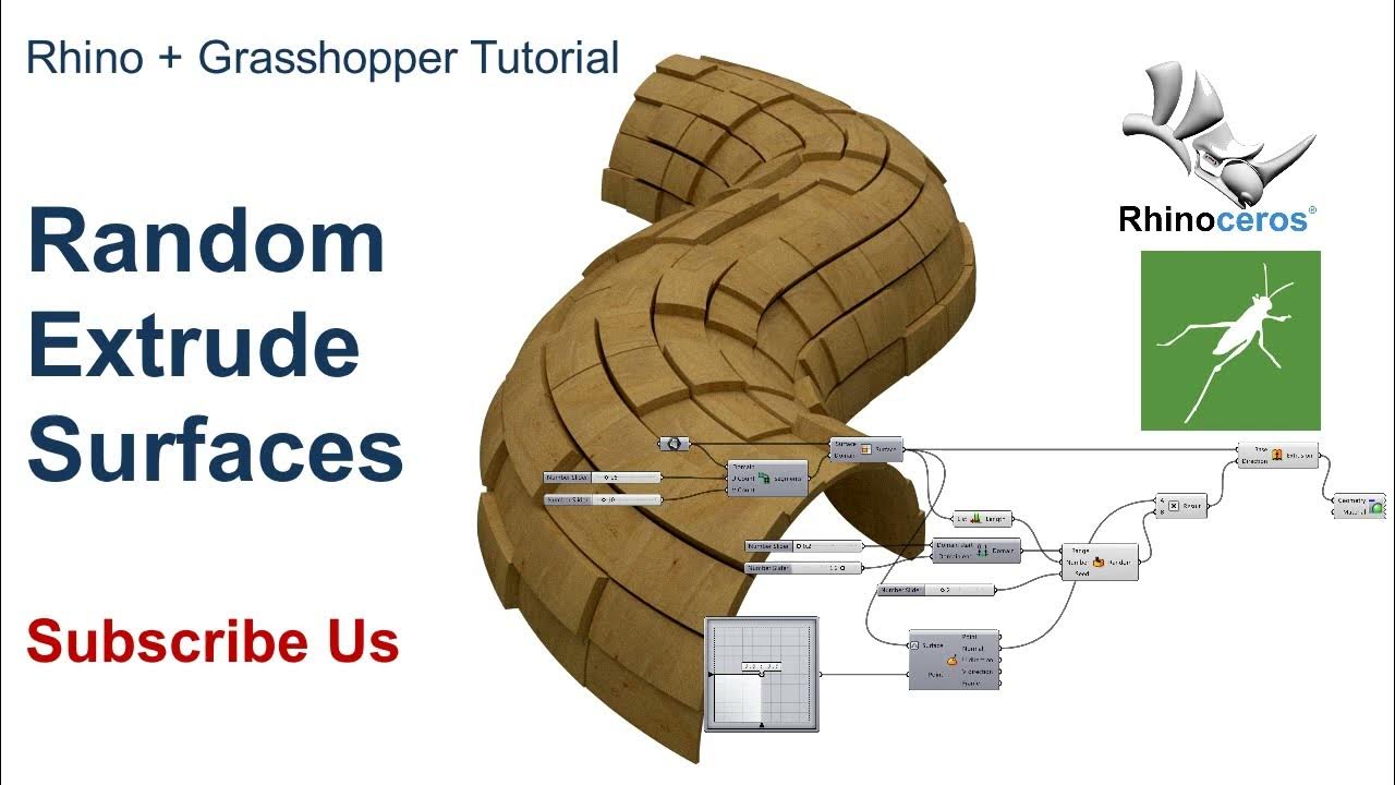 Rhino+Grasshopper : Random Extrude Surfaces - YouTube