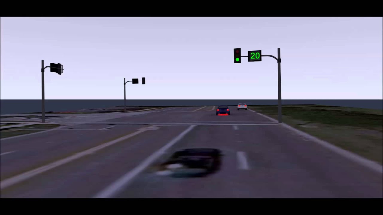 roads with traffic lights and countdown timers - YouTube