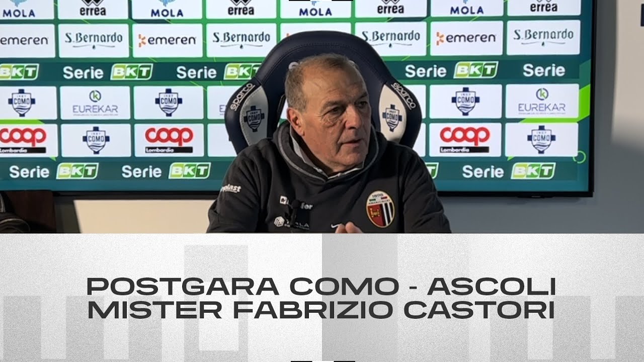 Mister Fabrizio Castori | Postgara Como-Ascoli | Ascoli Calcio - YouTube