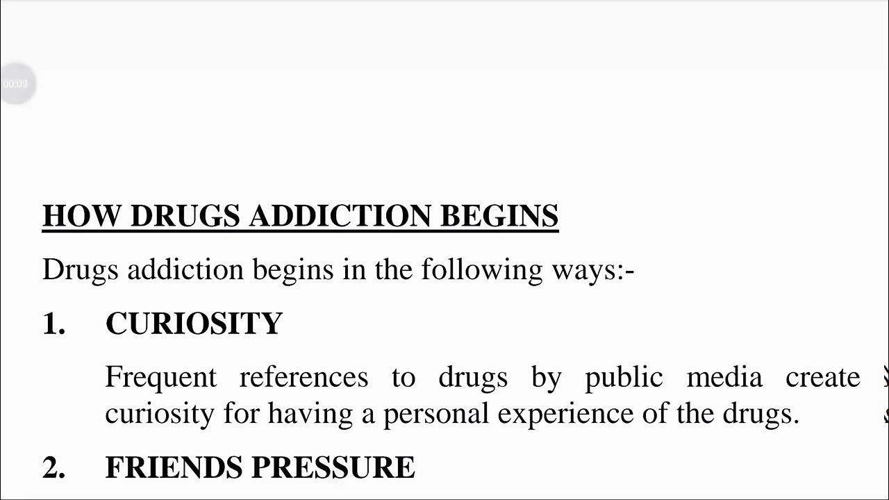 HOW DRUGS ADDICTION BEGINS - YouTube