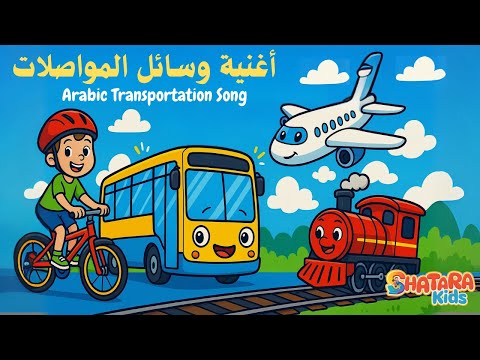 Transportation Song in Arabic for Kids | Vehicles (Car, Bus, Train, Plane)  🚗🚌✈️