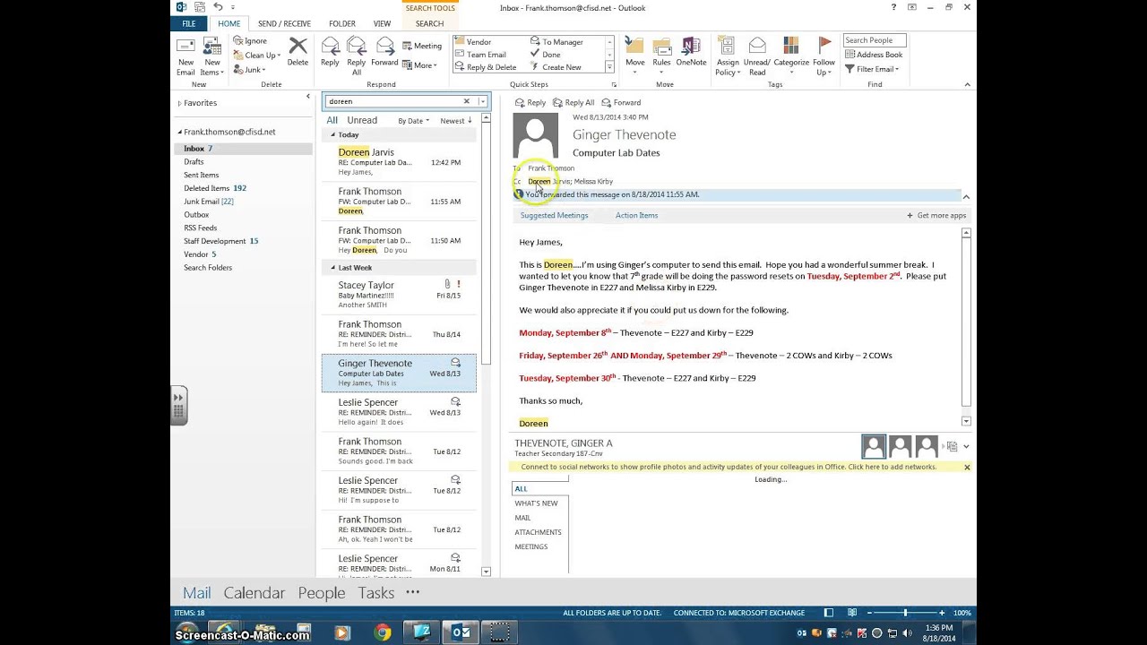 Outlook How to search for an email or attachment - YouTube