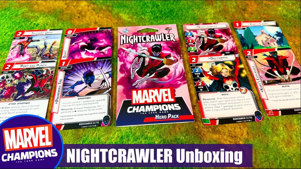 NIGHTCRAWLER Hero Pack Unboxing for MARVEL CHAMPIONS - YouTube