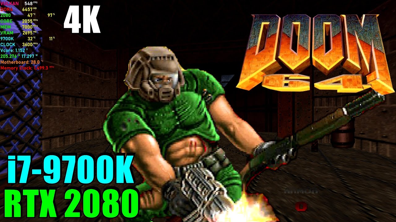DOOM 64 ( 2020 PC ) RTX 2080 & 9700K 4.6GHz - Max Settings 4K - YouTube