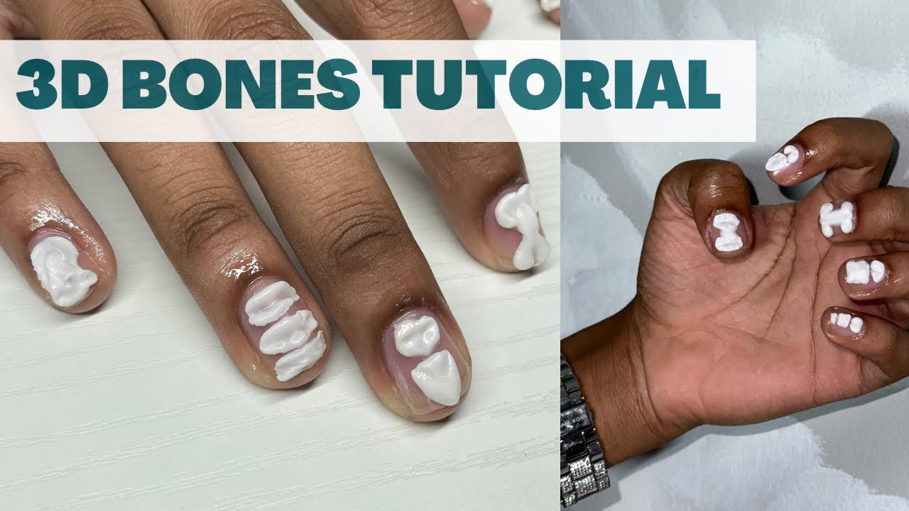 3D Bones Nail Tutorial - YouTube
