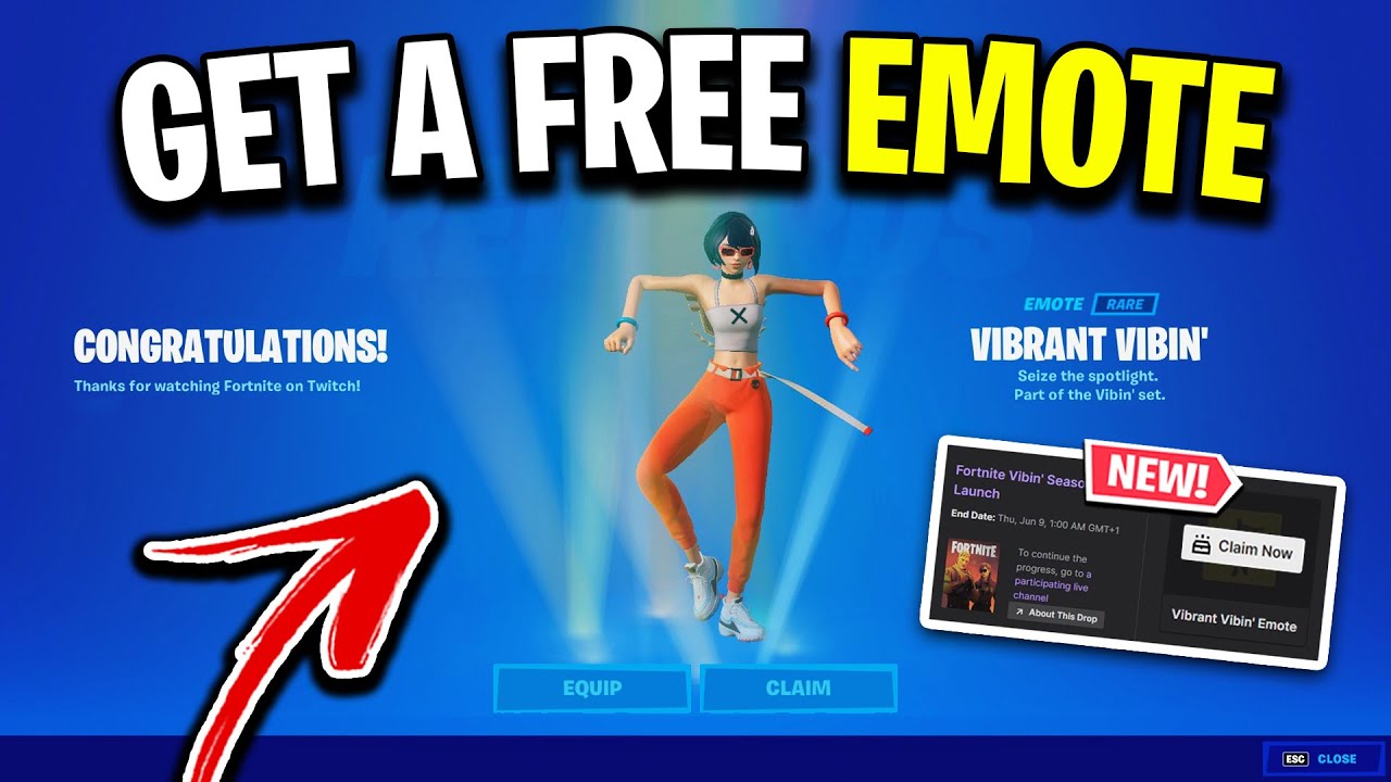 How To Get The FREE VIBRANT VIBIN' Emote In Fortnite! - YouTube
