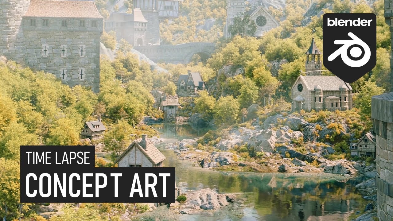 Blender Concept Art (time lapse) - YouTube