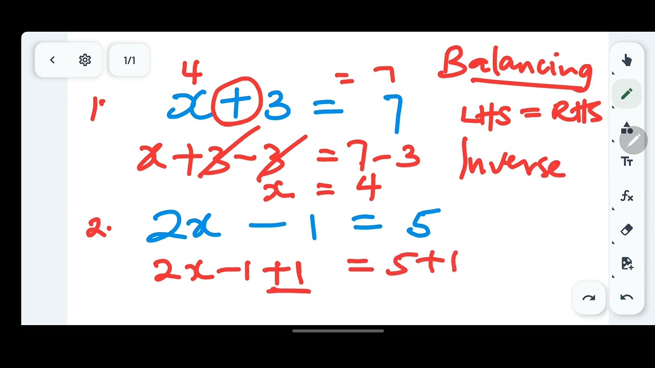 Solving Equations | Balancing Method - YouTube