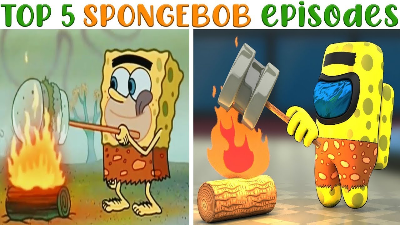 SpongeBob VS Among Us (top 5 best scenes) - YouTube