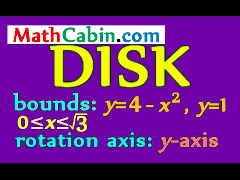 ∫ Volume by Rotation Integration: Disk Method problem #2 ! ! ! ! ! - YouTube