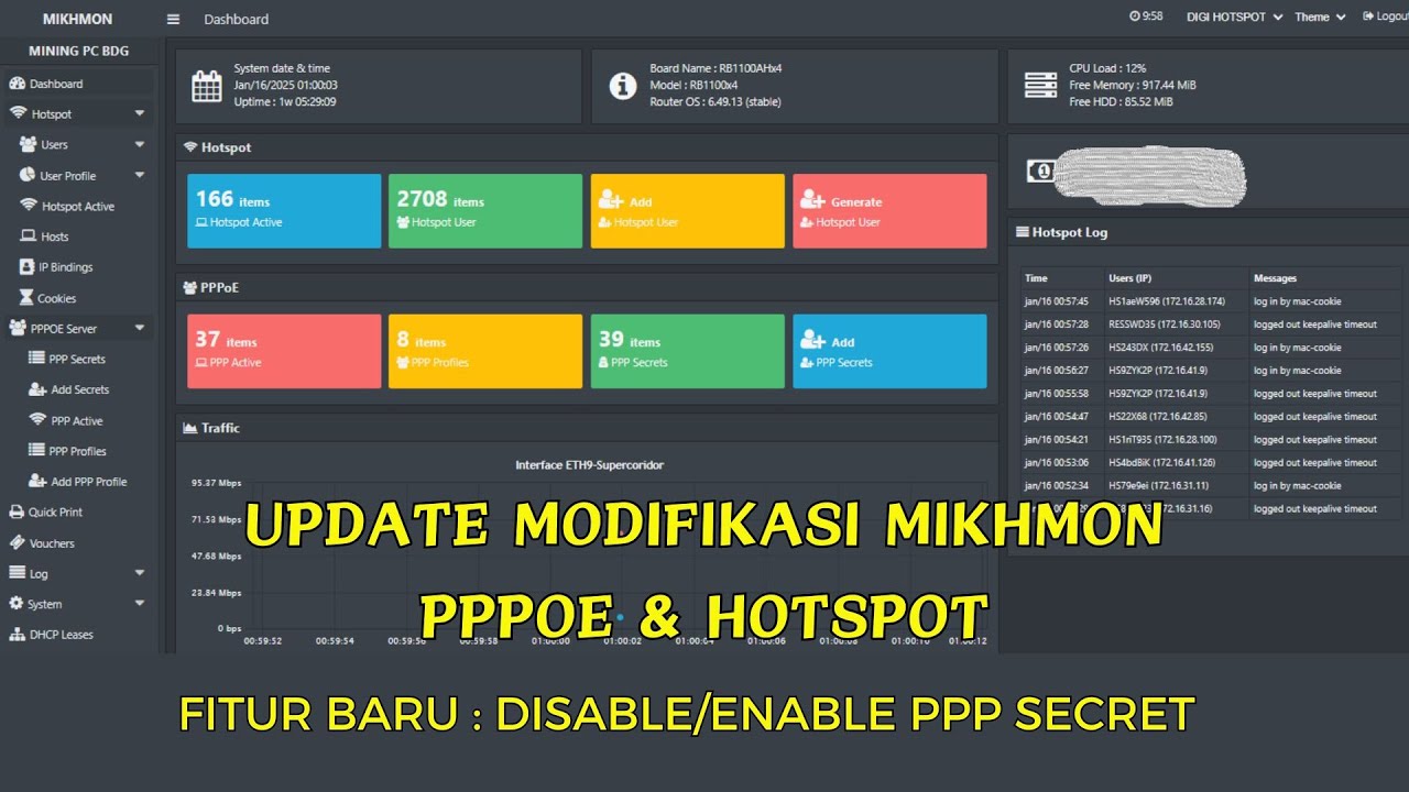 [ UPDATE ] MODIFIKASI MIKHMON PPPOE & HOTSPOT - YouTube