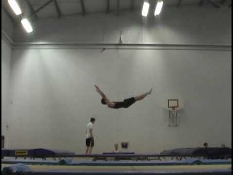 Back drop half twist to feet - YouTube