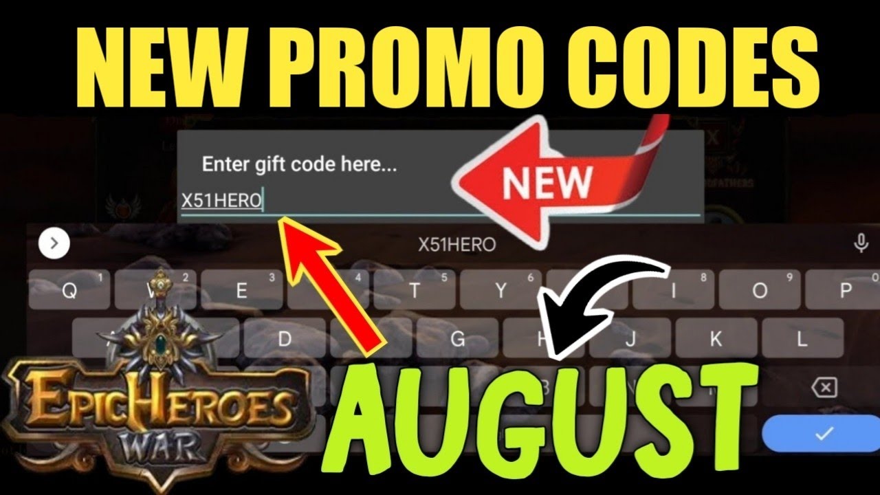 HURRY UP ⚡ EPIC HEROES WAR CODE 2023 - GIFT CODES EPIC HEROES WAR NEW ...