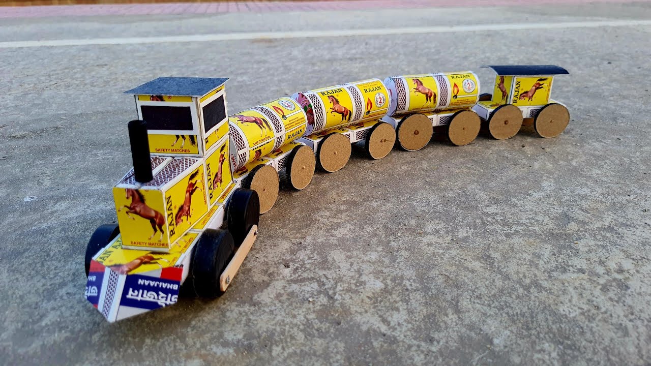 How To Make A Train With Matchbox - Cars at Home- DIY TOYs Train ...