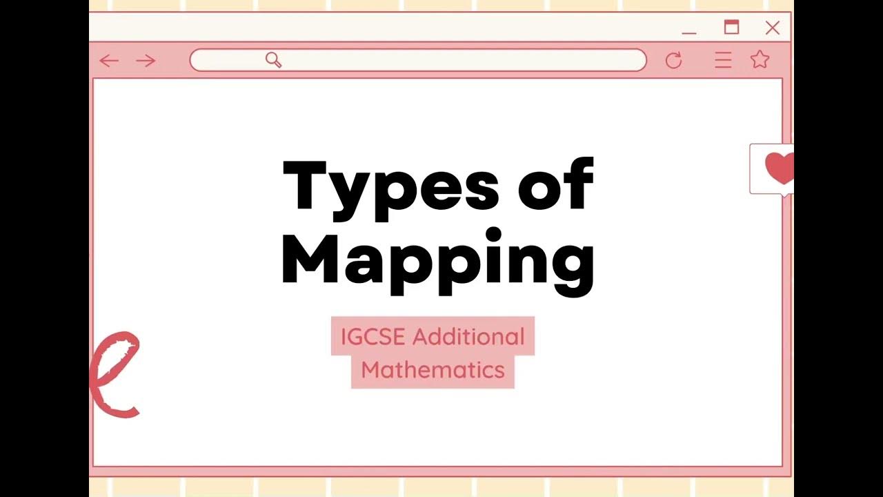 Types of Mapping- Functions-Additional Mathematics - YouTube