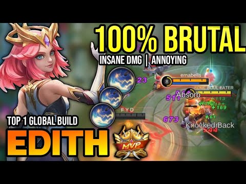 EDITH BEST BUILD 2023 | BUILD TOP 1 GLOBAL EDITH GAMEPLAY | MOBILE ...