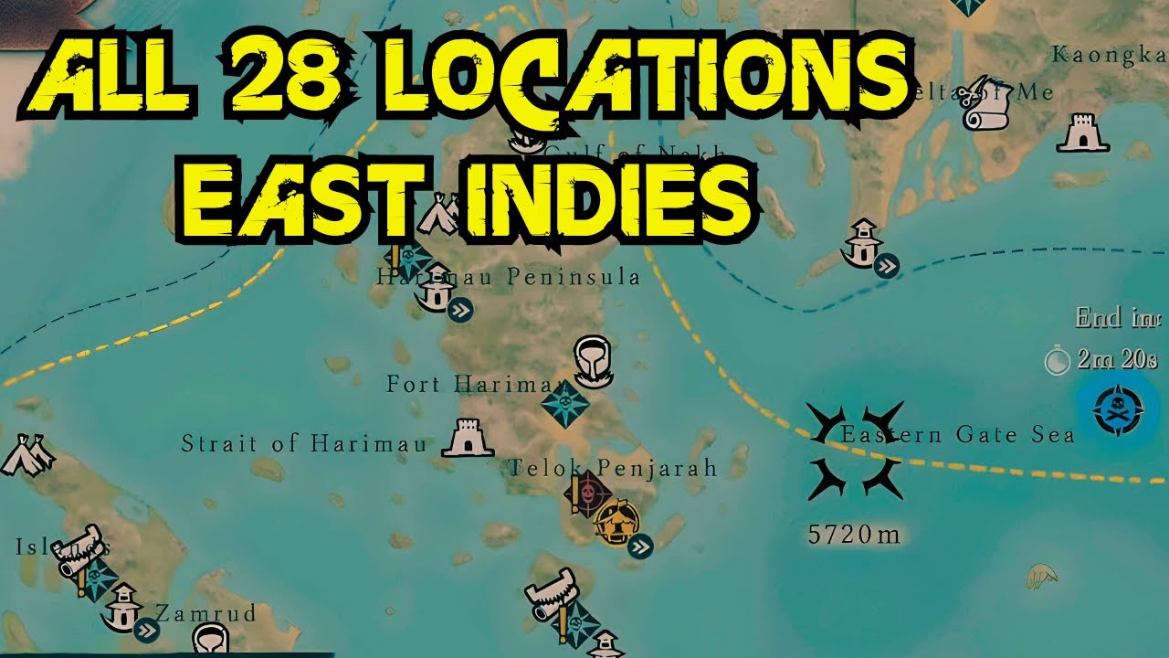 EAST INDIES All 28 Locations Skull and Bones (East Indies Explorer ...