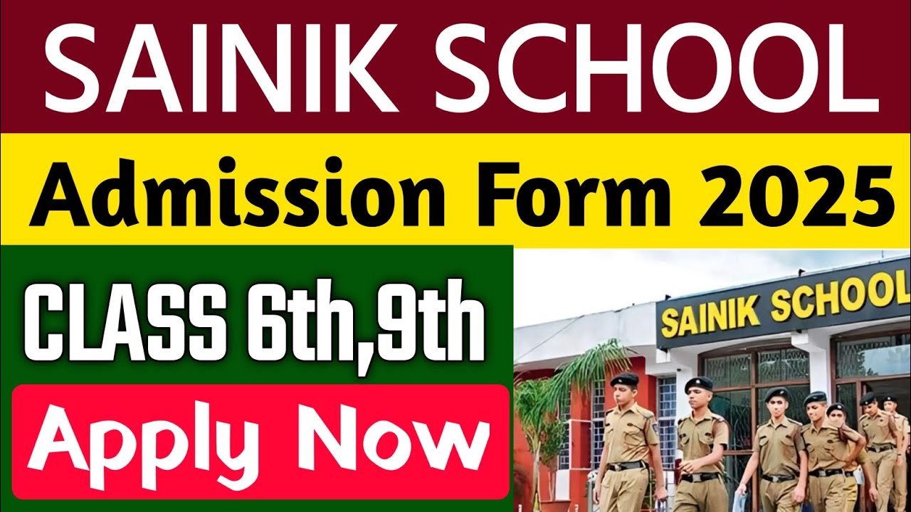 Sainik School Entrance Exam 2025 Class 6 Admission Details| Sainik ...