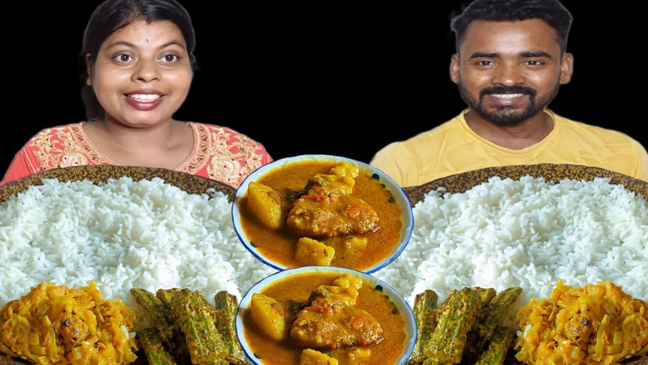 SPICY FISH CURRY WITH RICE EATING CHALLENGE//Mach bhat eating challenge ...