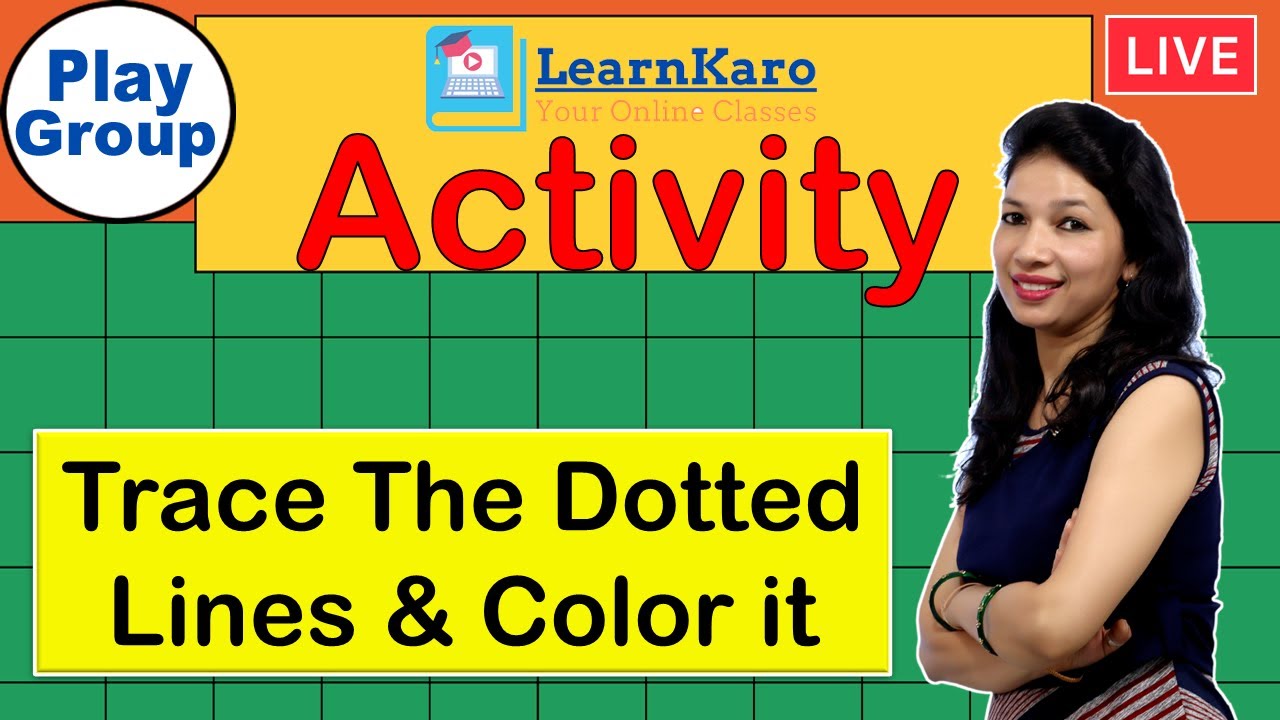Trace the Dotted Line & Color it | Fun Activity | Play Group - YouTube