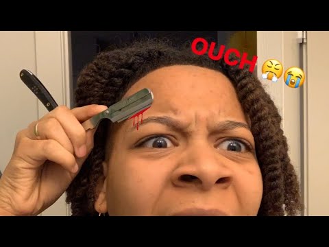 How To Shape Your Eyebrows With A Razor (i cut myself) - YouTube