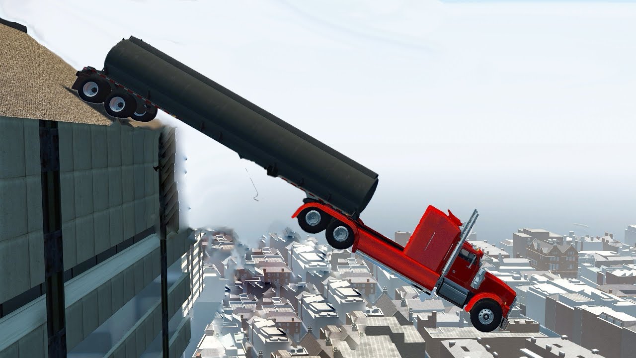 Beamng drive - Drops from Building - YouTube