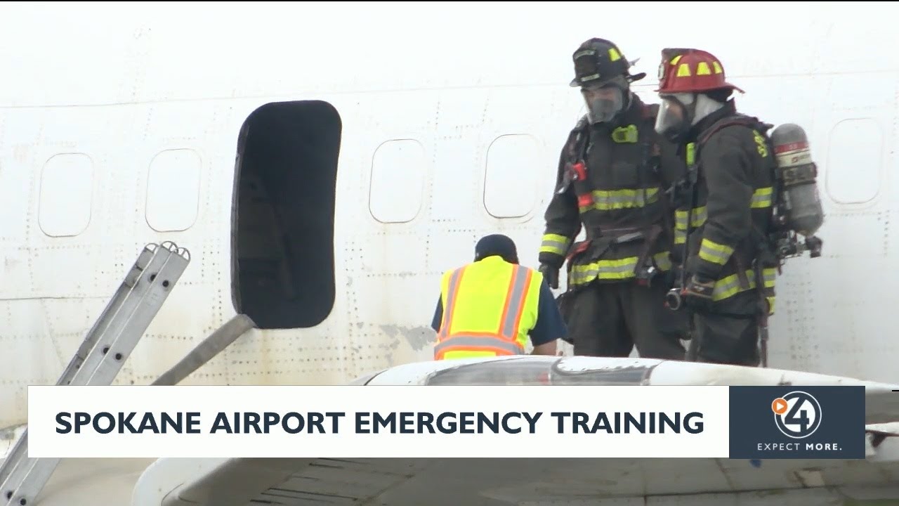 Spokane airport emergency training - YouTube