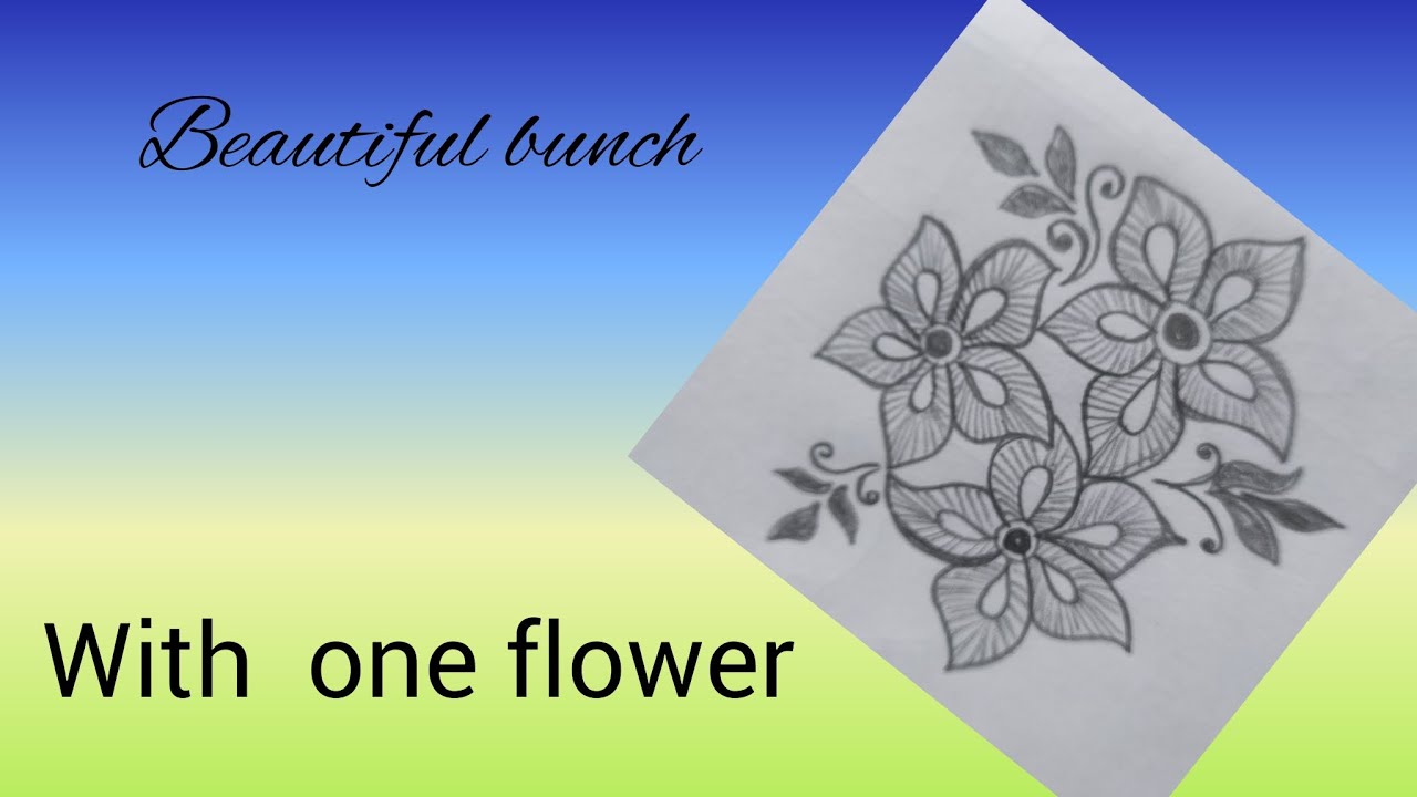 beautiful bunch with one flower /simple and easy flower bunch making ...