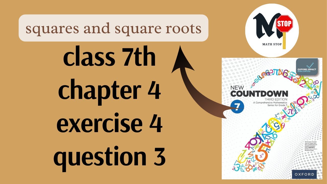 class 7th math chapter 4 squares and square roots - YouTube