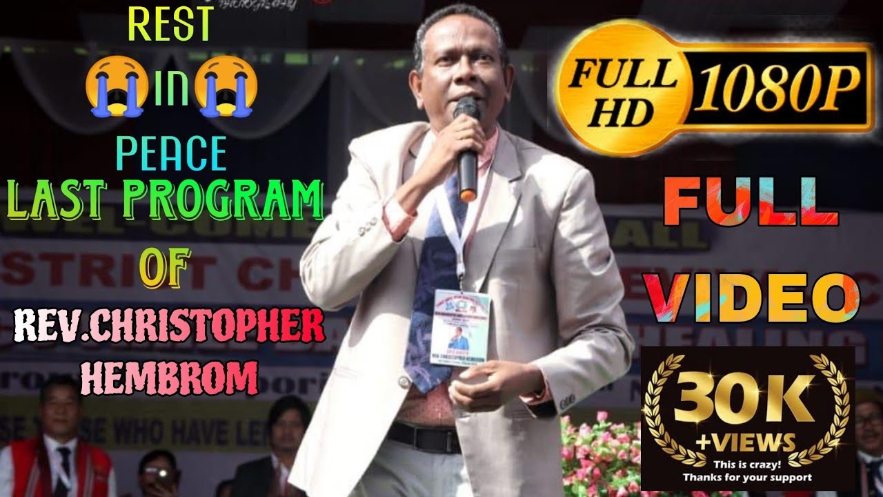 Christopher hembrom last words of God _ 3 days Mega Healings fastival ...