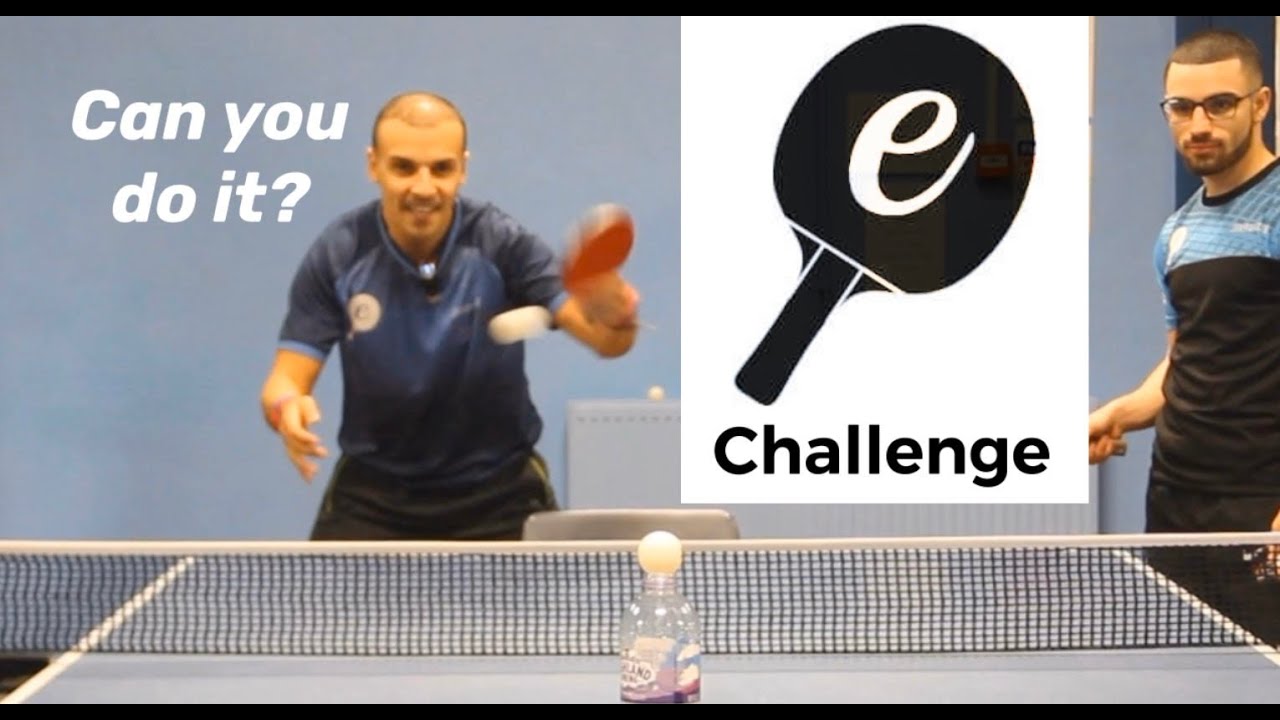 Hit the table tennis ball off the bottle | eBaTT Challenge #1 - YouTube
