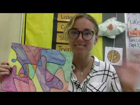 1st Grade Abstract Line Art Virtual Lesson Week 1 - YouTube