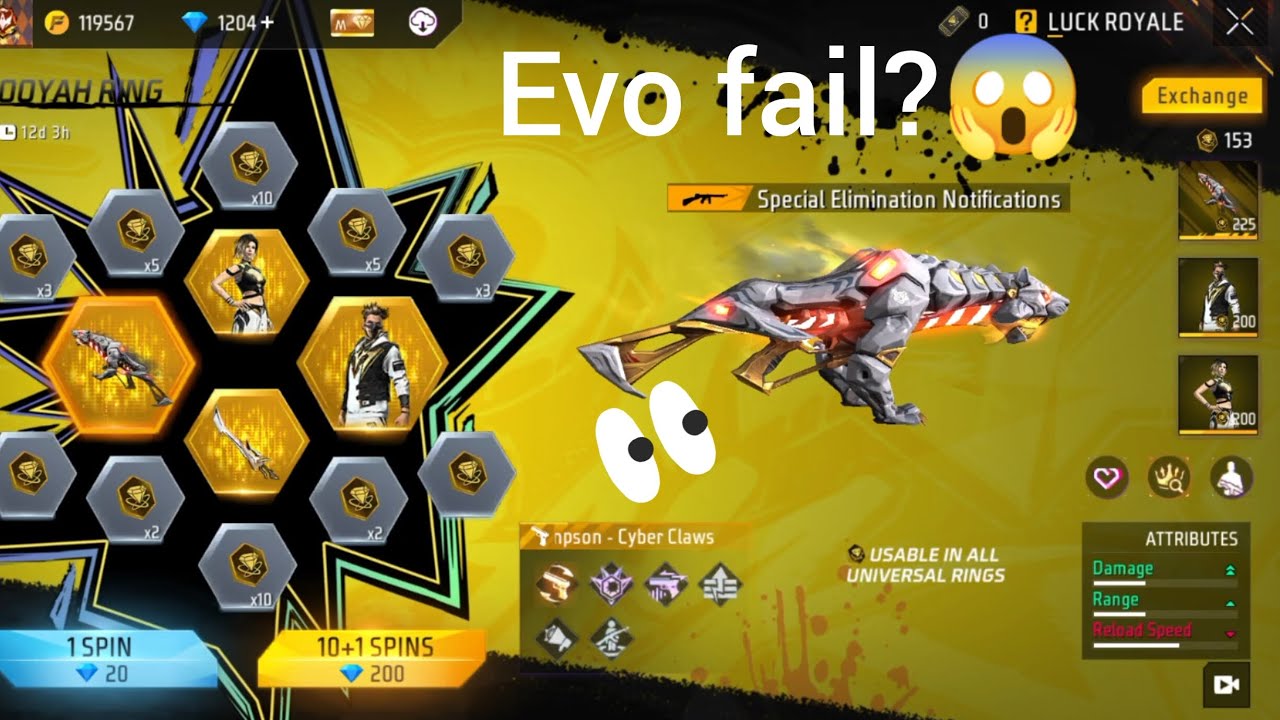 New Thompson Cyber Claws Gameplay #freefire #clashsquad #ff # ...