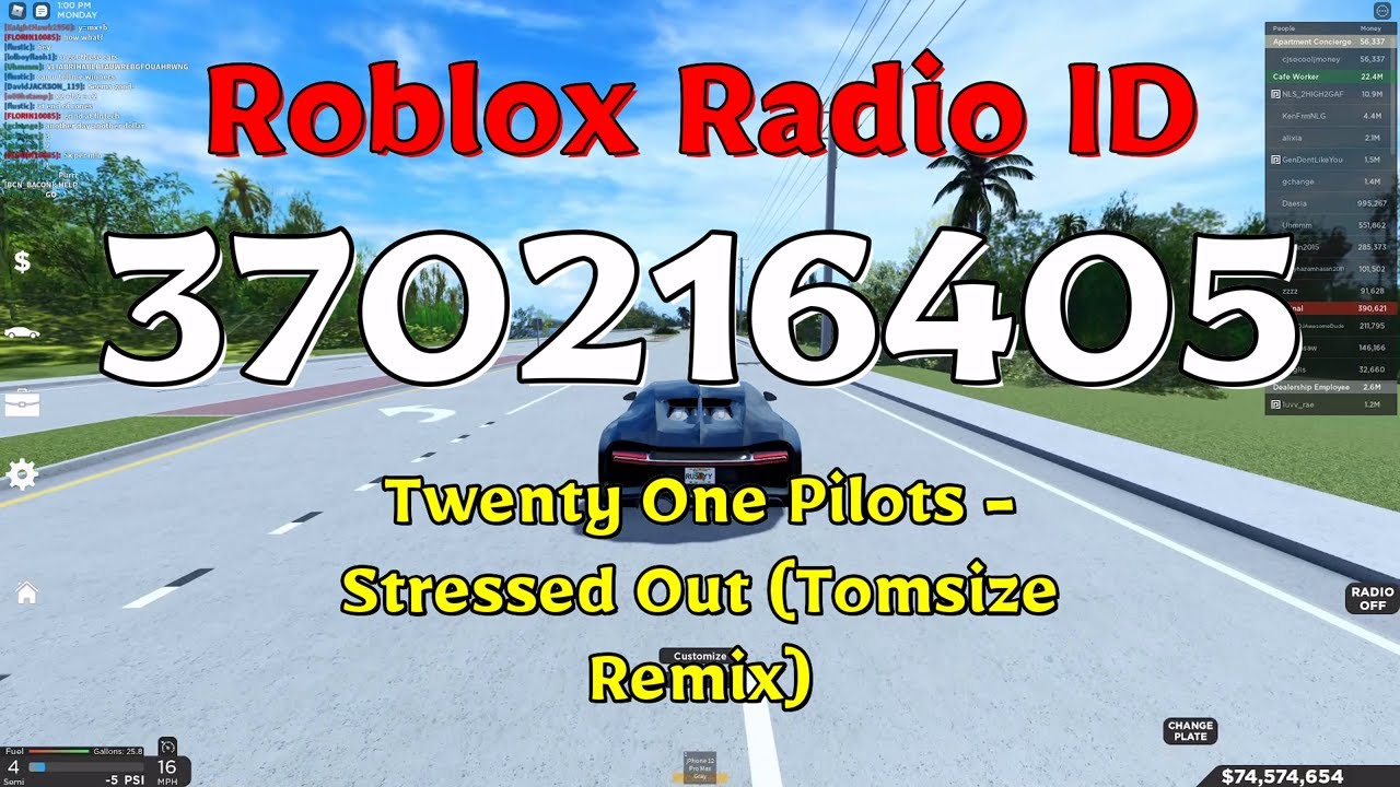 Twenty One Pilots - Stressed Out (Tomsize Remix) Roblox ID - YouTube