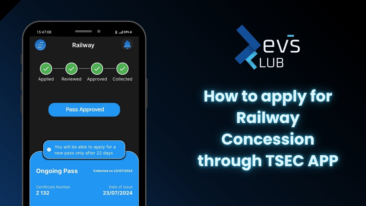 How to apply for Railway Concession through TSEC APP - YouTube