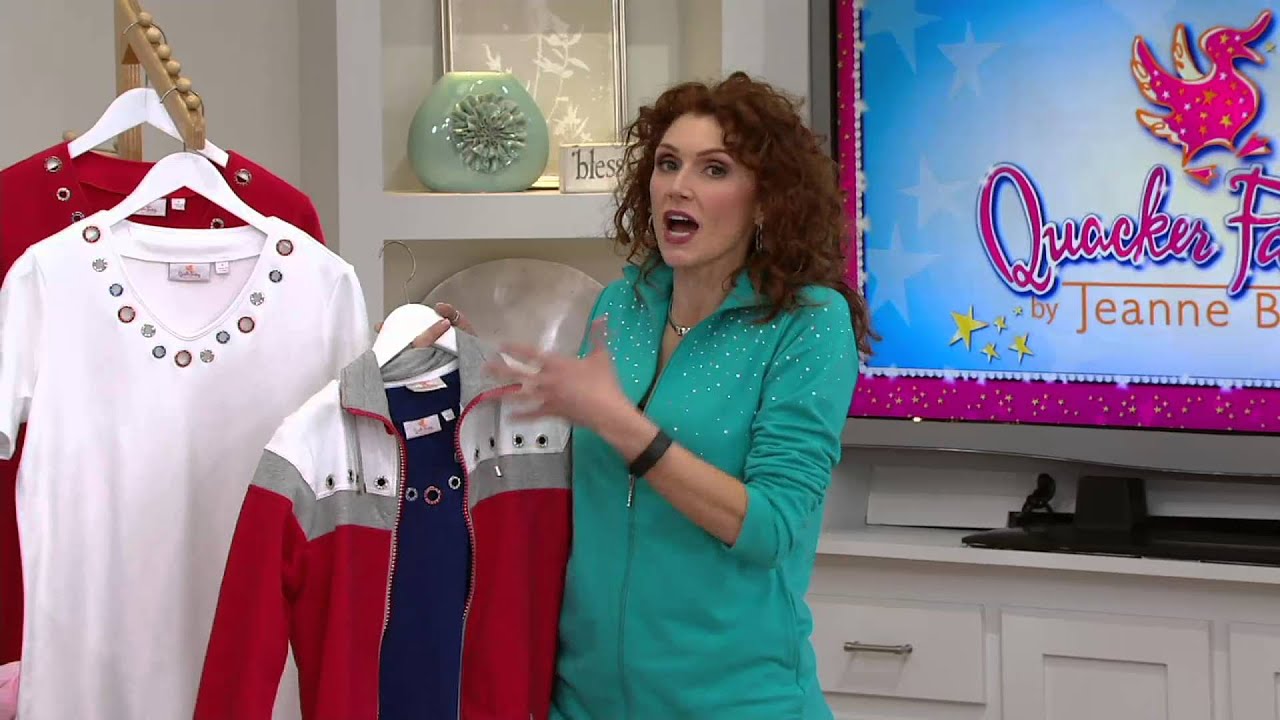 Quacker Factory Americana Grommet Short Sleeve T-shirt on QVC - YouTube