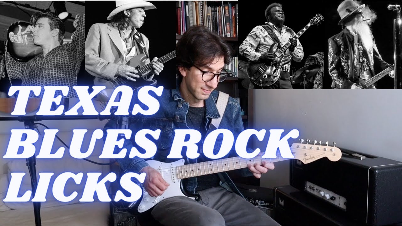 5 ESSENTIAL TEXAS BLUES ROCK LICKS Using Open Strings - YouTube