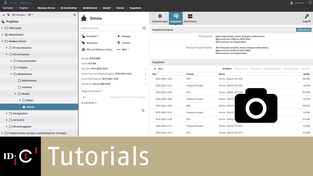 BIMCLOUD Tutorial | Projekt-Snapshots - YouTube