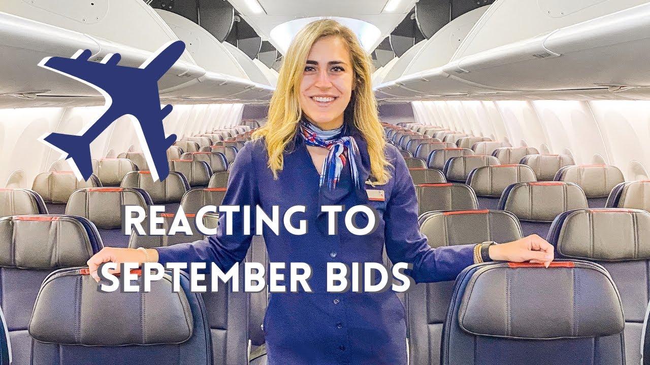 Reacting to my Flight Attendant bids | September 2021 | - YouTube