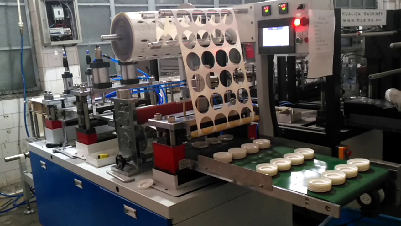 DS-420C plastic lid making machine with servo motor-2 - YouTube