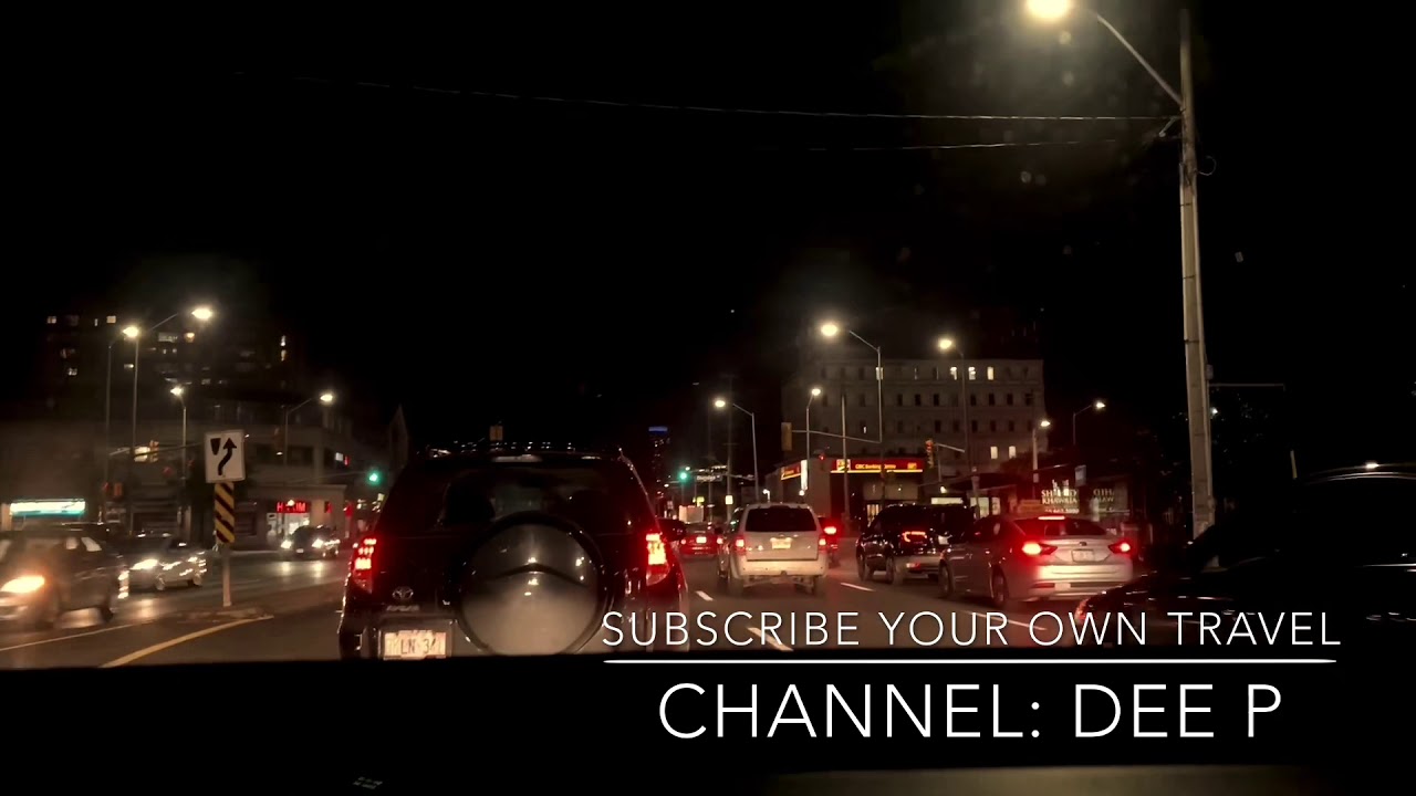 Mississauga downtown at night 4K - YouTube