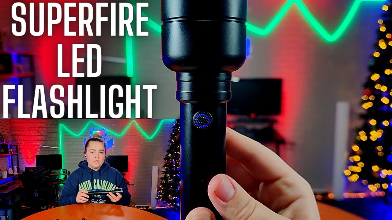 Rechargeable flashlight with 5 different modes by SuperFire - YouTube