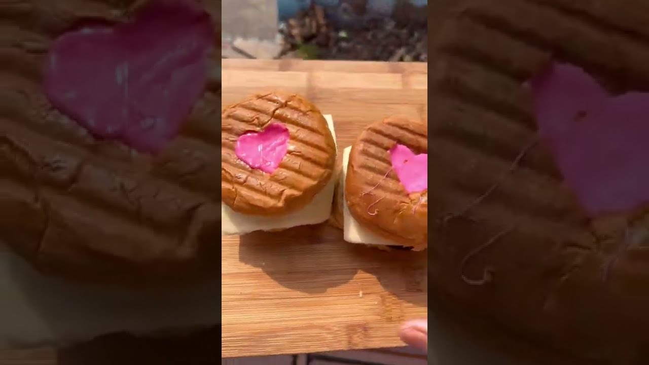 Cheesy Heart Shaped Burger for Valentines Day | Valentine’s Day Recipes ...