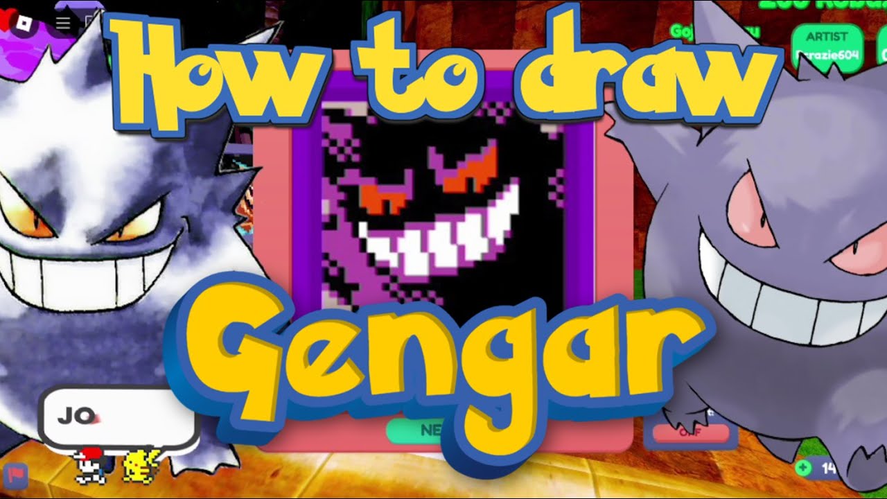 HOW TO DRAW GENGAR - STARVING ARTIST / ROBLOX - YouTube