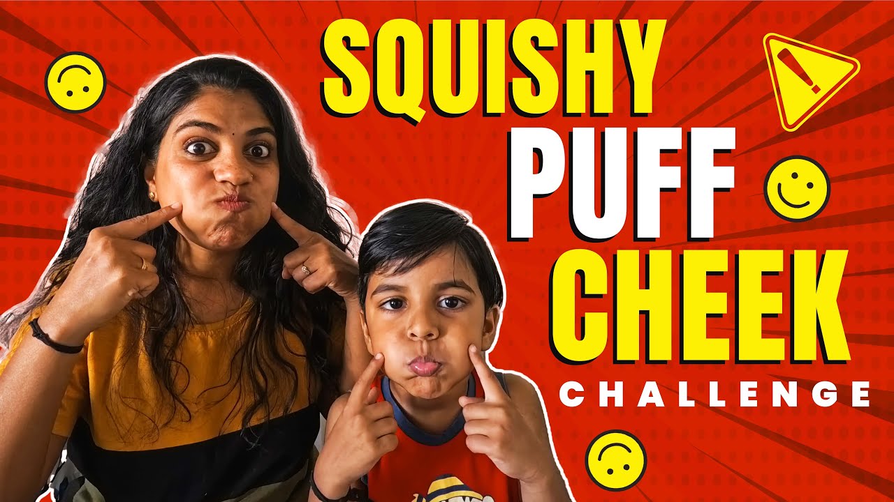 SQUISHY PUFF CHEEKS CHALLENGE *VERY FUNNY* 😜😜😜 #daiwikr2 - YouTube