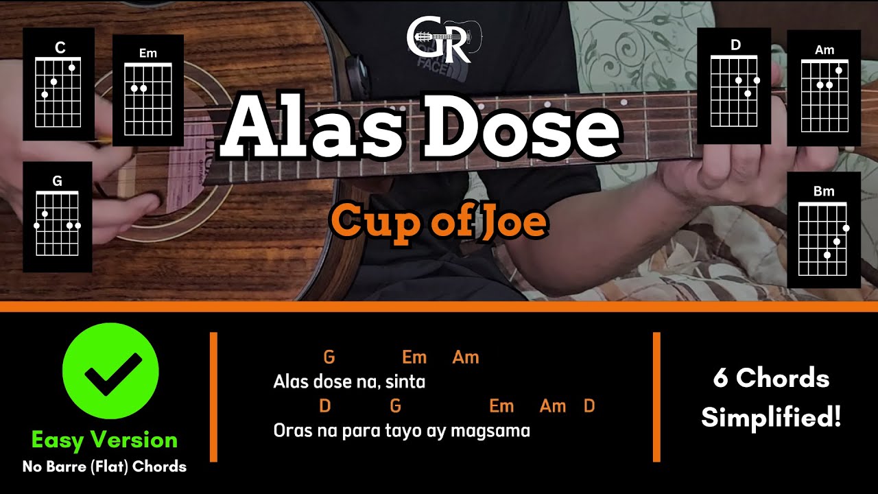Alas Dose🎄- Cup of Joe | EASY! Guitar Tutorial (CHORDS, STRUMMING ...