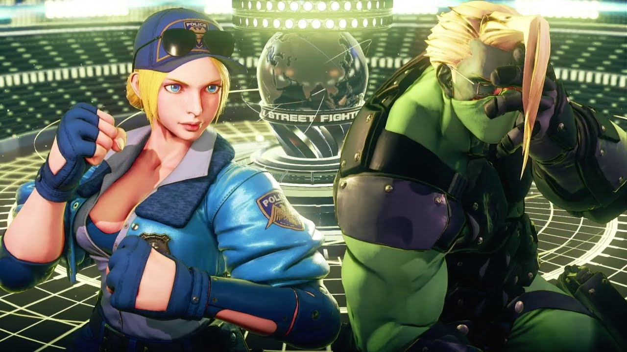 Street Fighter V (POLICE OFFICER LUCIA VS. SOLID SOLIDER NASH) - YouTube
