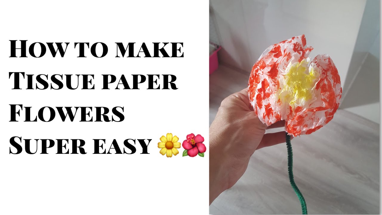 Flowers from tissue paper/fine motor skills activity/home schooling/art ...